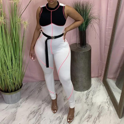 new women Patchwork color Yoga Set ladies skinny Sportswear Fitness Gym Active Wear Push-up Splice Workout one piece Sports Suit