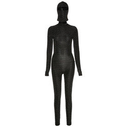 Backless Women Jumpsuit  Sportswear Breathable Solid Pattern