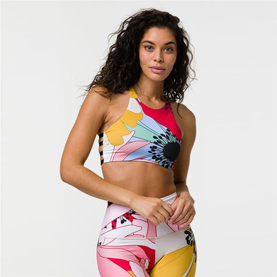 Workout  Ladies Sports Outfit Breathable Polyester Material Sleeveless