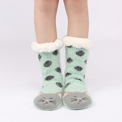 2021 Lovely adults chunky coral Christmas Slipper Socks Cozy Warm home Floor Socks winter socks for women