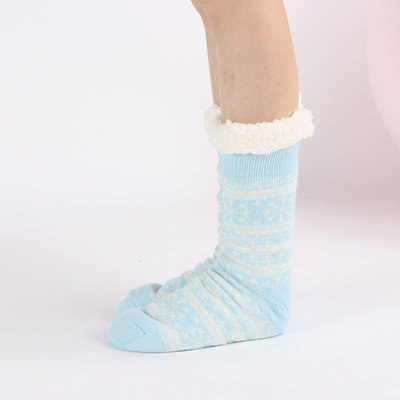 hot sales women winter warm socks with lots of colors antiskid socks mid-length knitted thick socks