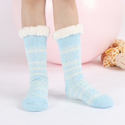 hot sales women winter warm socks with lots of colors antiskid socks mid-length knitted thick socks