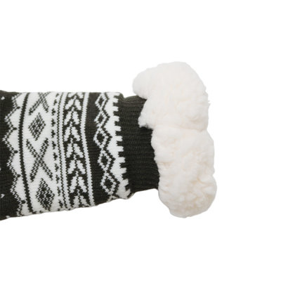 Snowflake Knit Women Thick Sherpa Fleece Lined Thermal Fuzzy  Home Socks
