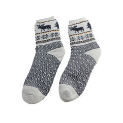 Non Slip  Ladies Slipper Socks Reindeer Fleece Warm Fuzzy And Soft