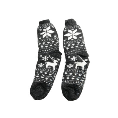 Fleece Lined Ladies Slipper Socks Thermal Fuzzy Breathable For Winter