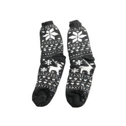 Fleece Lined Ladies Slipper Socks Thermal Fuzzy Breathable For Winter