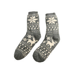 Fleece Lined Ladies Slipper Socks Thermal Fuzzy Breathable For Winter