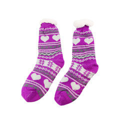 Thick Warm Knit Fuzzy Fluffy Slipper Socks Home Indoor Sherpa Lining Slipper Socks
