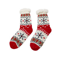Winter Fleece Lining Ladies Slipper Socks  Indoor  Fuzzy  Knitted