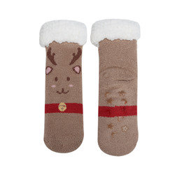 female winter skin-friendly breathable mid length sherpa socks non-slip homes socks antiskid absorb sweat women fuzzy sock