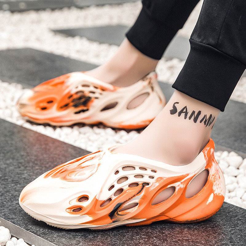 Coconut hole slippers fashion camouflage men casual sports shoes non-slip large size summer sandals women