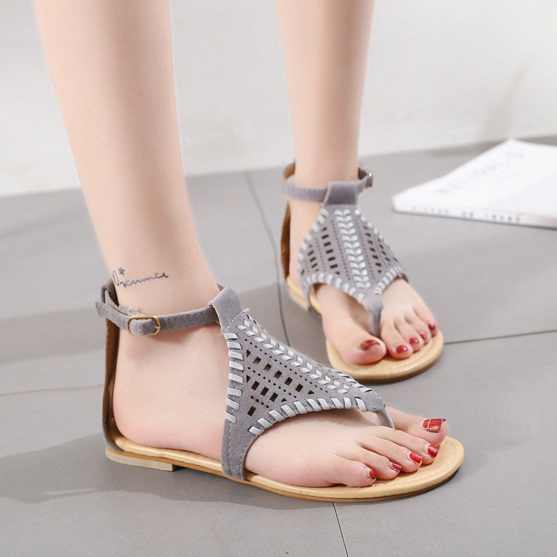 Slippers wholesale lady flip flops 2022 new summer non-slip flat sandals woven upper light women shoes