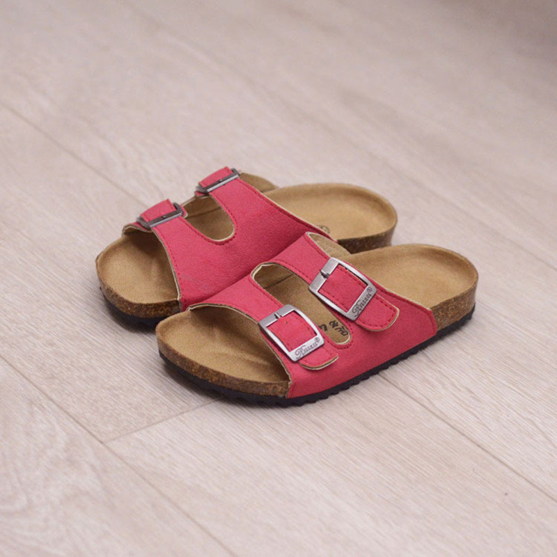New design summer children cork sandals boys and girls flip flops slippers solid color beach casual shoes baby casual shoes