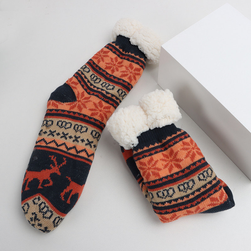 hot sale custom women new winter popular thick warm thermal socks anti slip home slippers floor socks