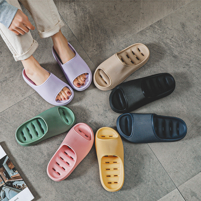 New unisex bathroom slippers summer indoor non-slip thick-soled hollow drainage quick-drying sandals hole shoes