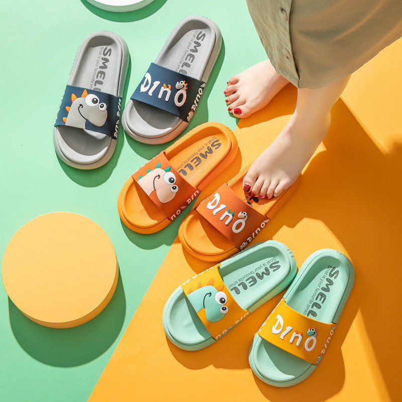 Wholesale summer custom cartoon sandals new couple fashion home thick-soled non-slip bathroom slippers