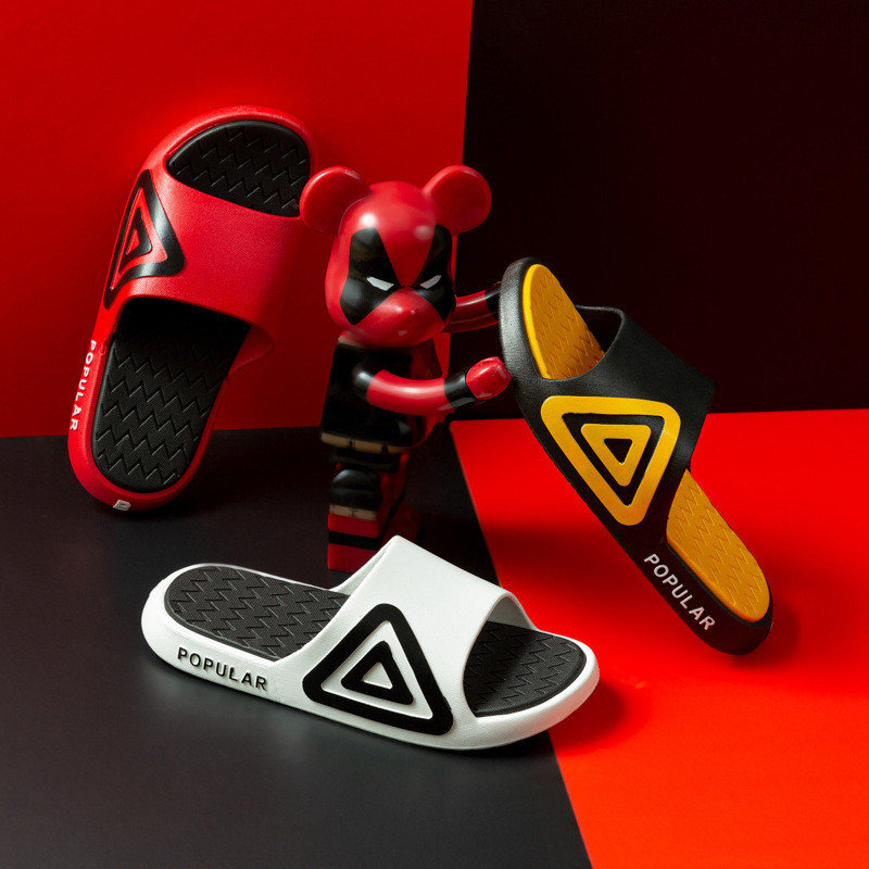 Fashion trend couple slippers for summer wear shock absorption wear-resistant non-slip increased sandals