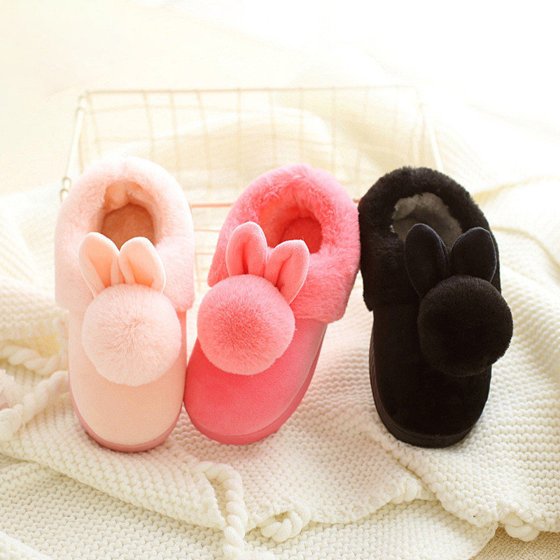 Wholesale high quality Children bedroom slippers winter girls non-slip soft plush baby home indoor shoes in stock