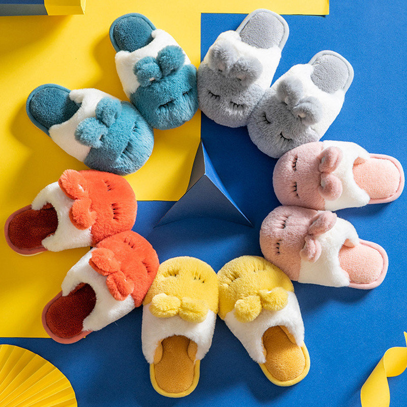 Autumn and winter factory price Girls cheap bedroom slippers thick bottom non-slip Children household shoes