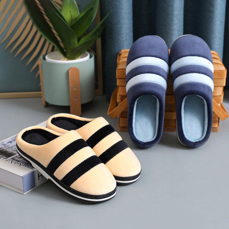 2021 new design non-slip home indoor shoes wholesale warm couple soft plush autumn and winter ladies slippers