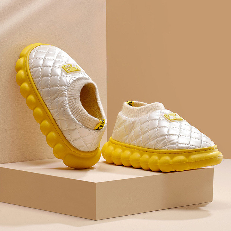 2021 Winter New Design Shu Velveteen Winter Down Women Slippers Thermal Non-slip special sole Home indoor slippers