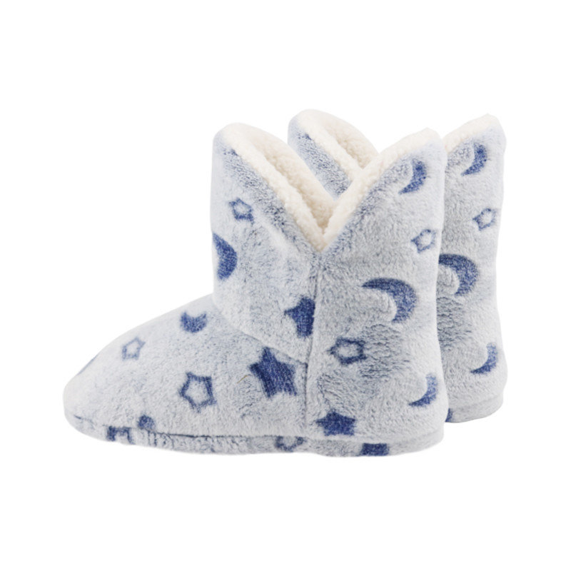 women house indoor non-slip slippers winter thick warm plush home boots