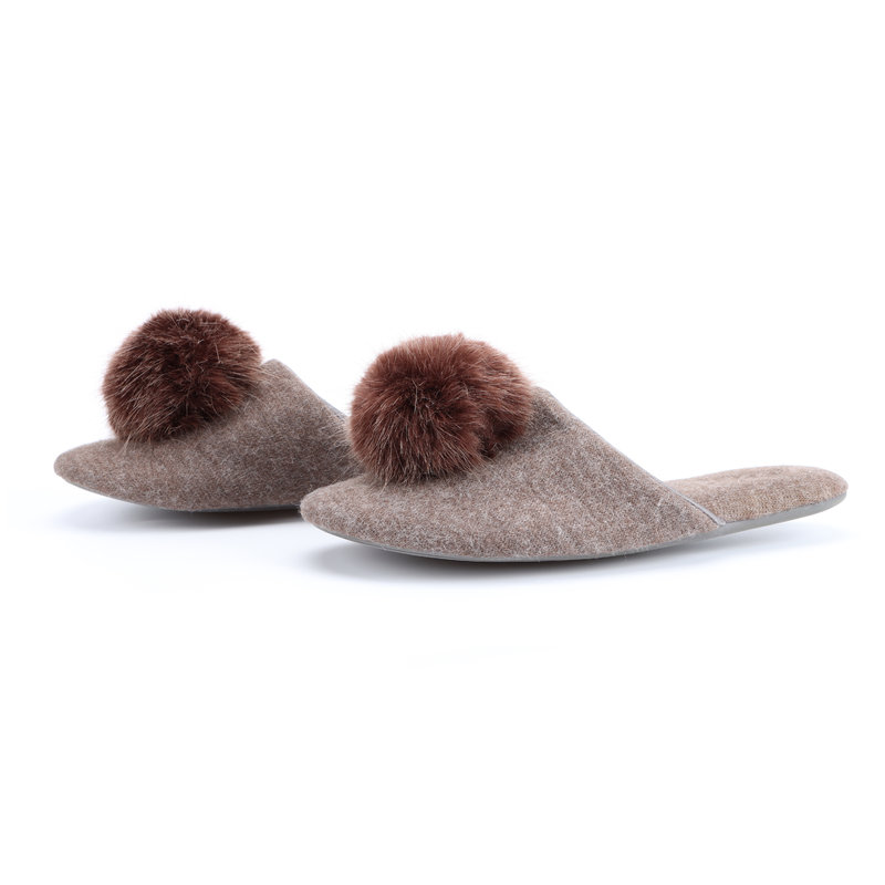 Autumn Winter Warm Ladies House Slipper Knitted Cozy Slip On Memory Foam