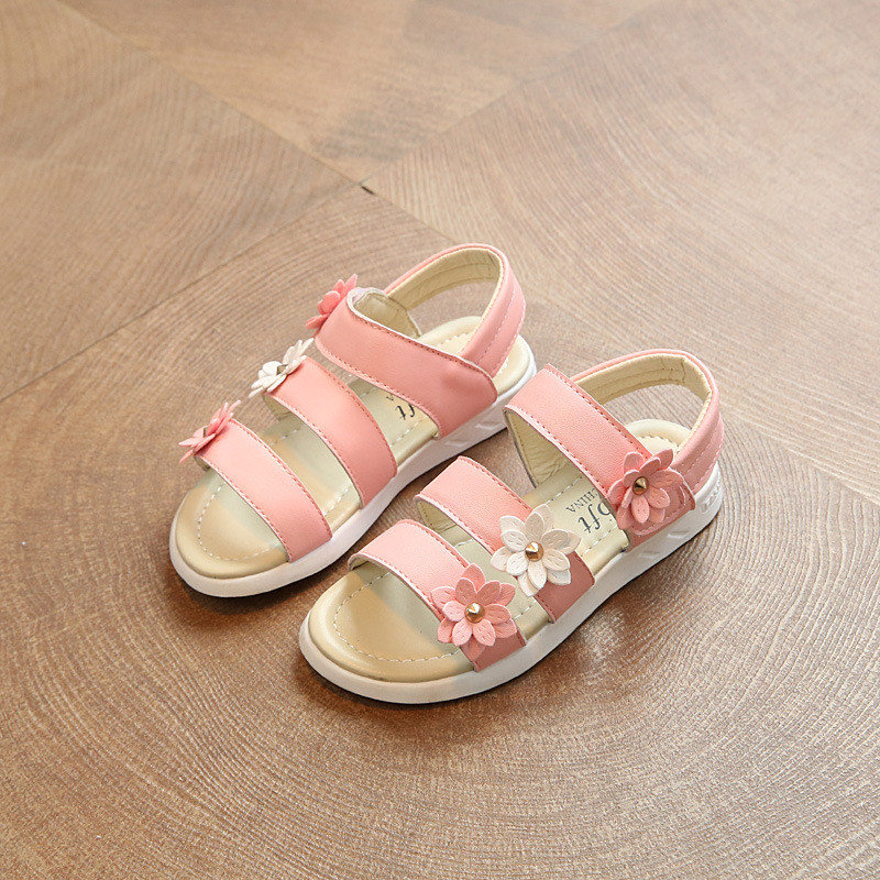 2022 Summer New Arrival Casual Soft lightweight Kids Slippers fashion flower decoration upper children's sandal shoes