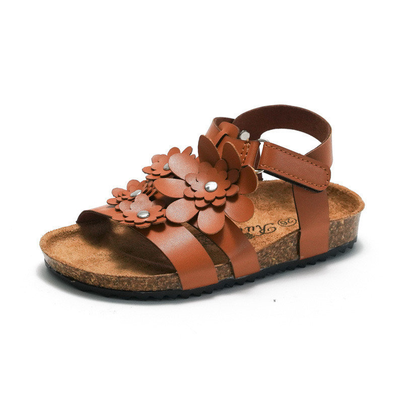 Colorful Synthetic Leather Children Sandals Lightweight Comfortable
