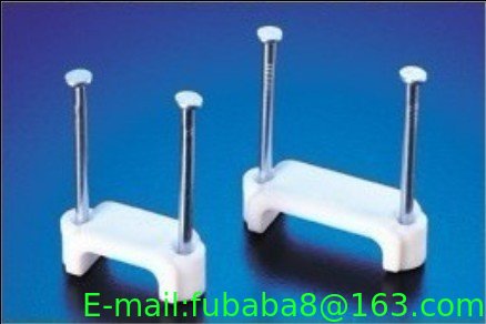 Double nail type flat cable clips