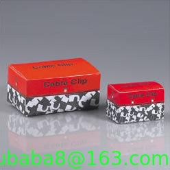 Paper box packed cable clips