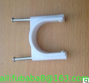 Double nail type flat cable clips