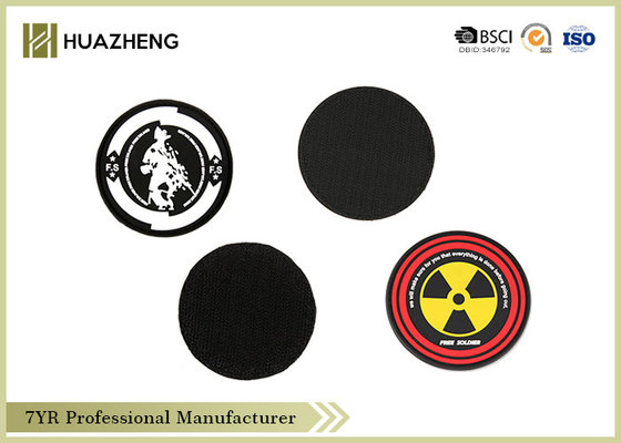 Clothing Nylon Sticker Hook And LoopBacked Patches Printed Logo SGS ROHS