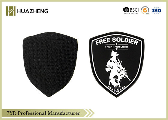 Military Hook And Loop PVC Badge Sticking For Clothing Customized Logo