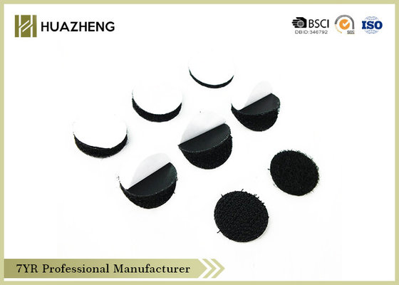 Patch 100% Nylon Adhesive Hook And Loop Dot , Black Hook Loop Tape