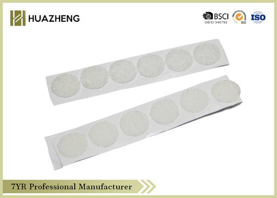 White Custom Resusable Hook And Loop Dots Durable For Patch / Pads