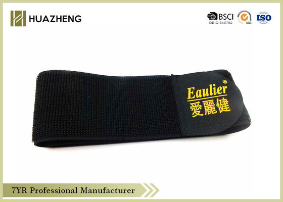 Black Stretch Straps For Medical Orthotic , Strong Hook and Loop Tape