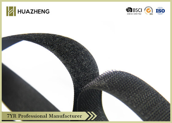 Black Nylon Medical Hook and Loop Tape Hook Loop Tape Silk Screen Printing