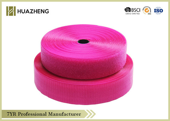 Recyclable Hook And LoopCable Straps Soft Self Adhesive 50 mm Pink For Beauty