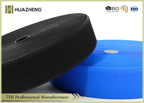 Black Hook Loop Tape For Garment Parts , Custom Hook And LoopStraps