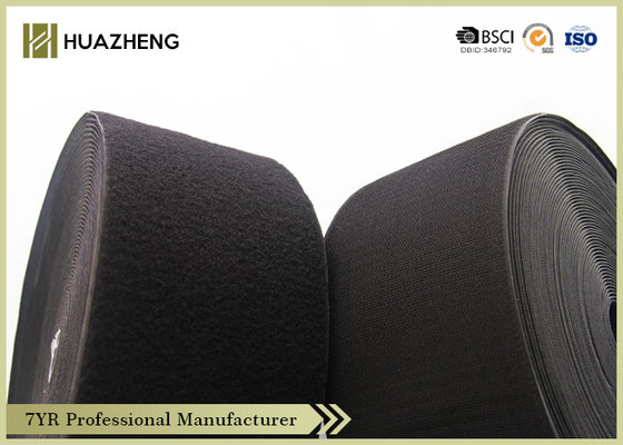 60MM Black Soft Hook And Loop Tape Roll Reusable Hook Loop Straps