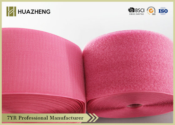 Different Size and Pink Hook Loop Tape For Garment Accessories