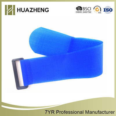 Blue Cargo Bunding Hook And Loop Cinch Straps Plastic Buckle 50*350mm