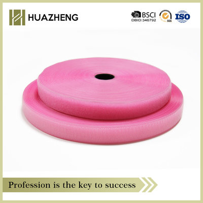 Pink Durable Nylon Hook and Loop Fastener Tape for Shoes , Tent