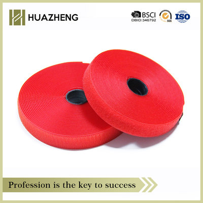 Red Resusable Hook and Loop Fastener Tape Adhesive Strap