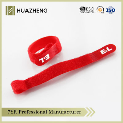 Red Resusable Hook and Loop Fastener Tape Adhesive Strap