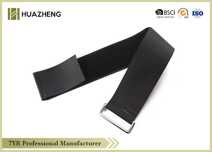 Ring Mental Hook Loop Tie Straps For Bicycle , Elastic Straps Hook and Loop Tape