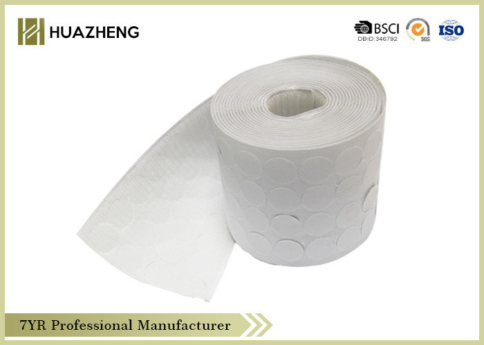 White Super Sticky Double Sided Hook and Loop Roll For Curtain SGS ROHS