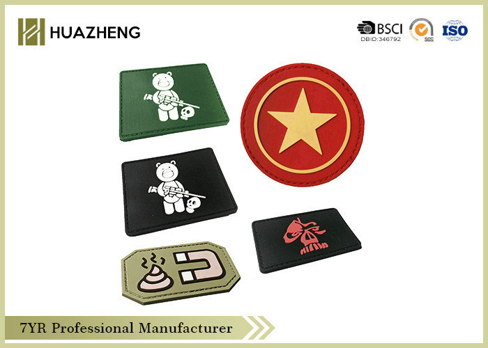 Cute Cartoon Nylon Hook And LoopBacked Patches For Clothing 50 X 80MM