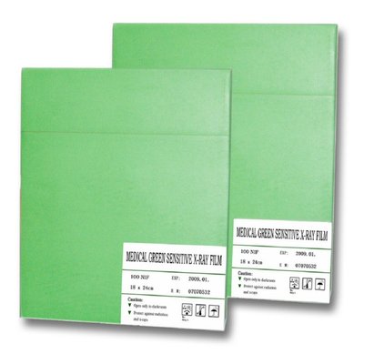 Película sensible verde de X Ray para los huesos y el examen suave los 25x30cm del tejido